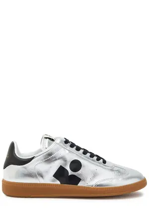 Isabel Marant Étoile Kaycee Metallic Leather Sneakers - Silver