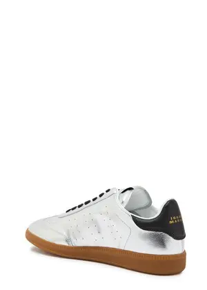Isabel Marant Étoile Kaycee Metallic Leather Sneakers - Silver