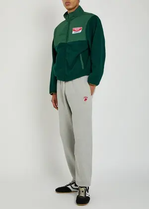 CHERRY LOS ANGELES Racing Appliquéd Panelled Fleece Jacket