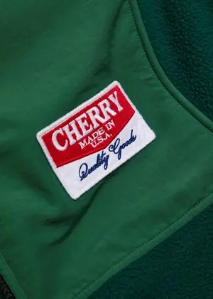 CHERRY LOS ANGELES Racing Appliquéd Panelled Fleece Jacket