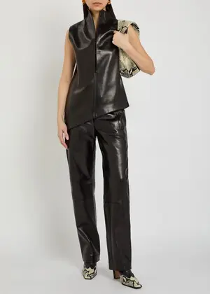 Khaite Miles Leather Trousers
