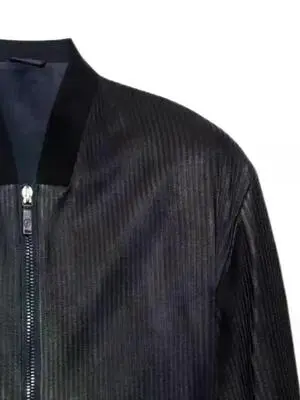 Giorgio Armani Ribbed Zip Jacket - Blue