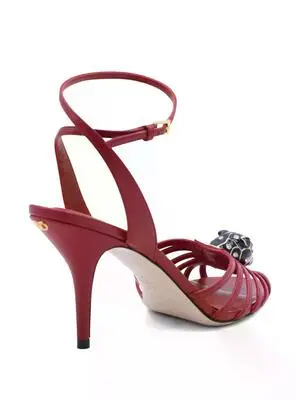 Valentino Garavani Pas De Chat Heeled Sandals - Red