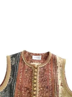 INTO THE EAST Quercus Printed Waistcoat