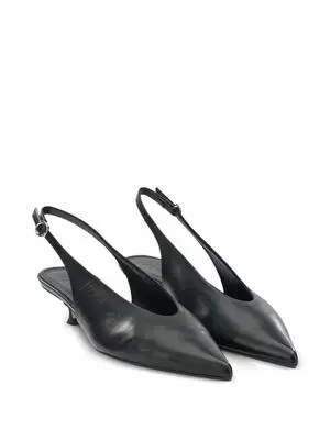 AeydĒ Camila Slingback Kitten Heel Pumps - Black