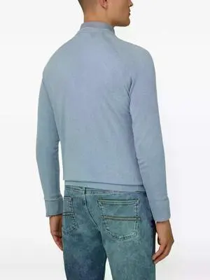 Boggi Milano Crew-neck Raglan Sweater - Blue