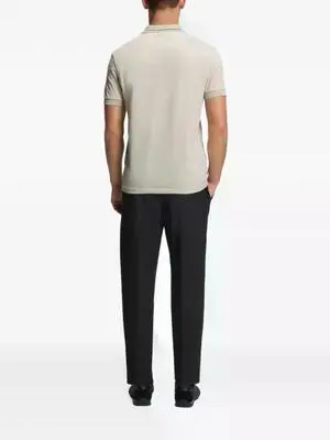 BOSS Centred-logo Slim-fit Polo Shirt In Cotton Piqu