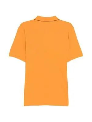 C.P. COMPANY Logo-embroidered Polo Shirt - Orange