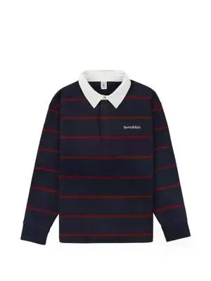 Sporty & Rich Striped Long-sleeve Polo Shirt