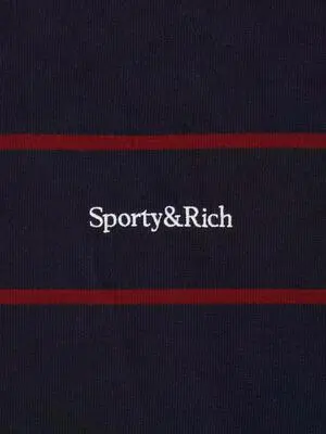 Sporty & Rich Striped Long-sleeve Polo Shirt