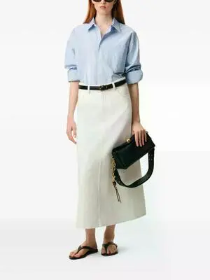 AMI Paris Cotton Twill Long Skirt