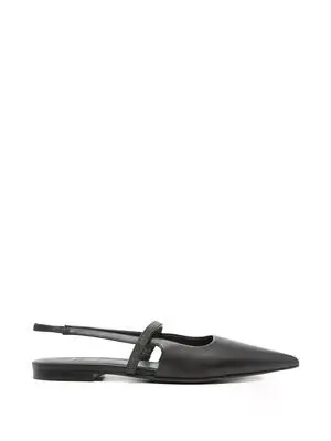 Brunello Cucinelli Point-toe Strap Flat Pumps