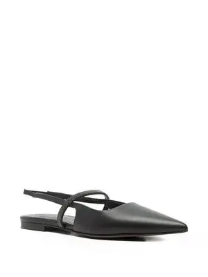 Brunello Cucinelli Point-toe Strap Flat Pumps