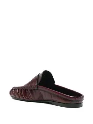 Saint Laurent Le Loafer Round-toe Mules - Red