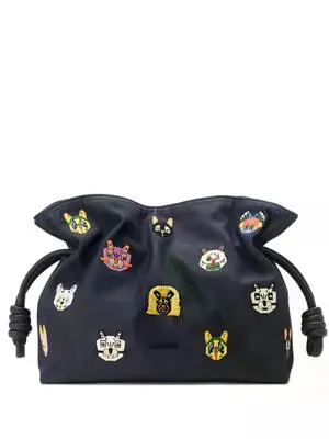 Loewe Flamenco M Clutch Bag - Blue