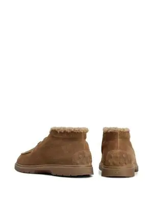 TOD'S Round-toe Lace-up Boots - Brown