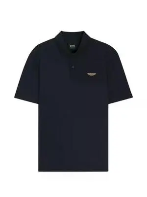 BOSS X Aston Martin Polo Shirt In Cotton Jacquard - Blue