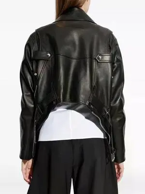 Givenchy Lambskin Zip-up Jacket - Black