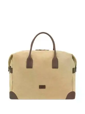 Boggi Milano Zipped Travel Holdall - Neutrals