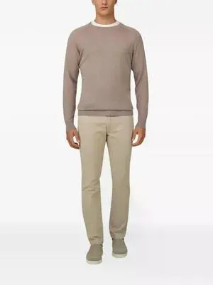 Boggi Milano Raglan Crew-neck Sweater - Neutrals
