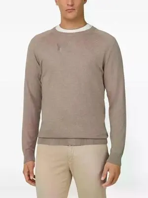 Boggi Milano Raglan Crew-neck Sweater - Neutrals