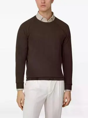 Boggi Milano Crew-neck Raglan Sweater - Brown