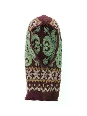 Kapital Patterned Balaclava - Red
