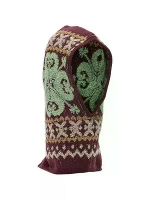 Kapital Patterned Balaclava - Red