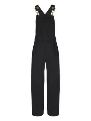 Balmain Wool Jumpsuit With Chain Straps