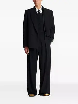 Balmain Wool Jumpsuit With Chain Straps