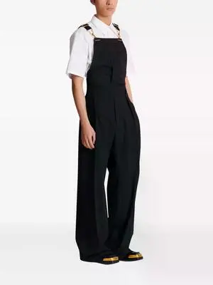 Balmain Wool Jumpsuit With Chain Straps