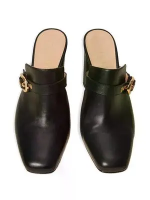 TWINSET Buckle Leather Mules