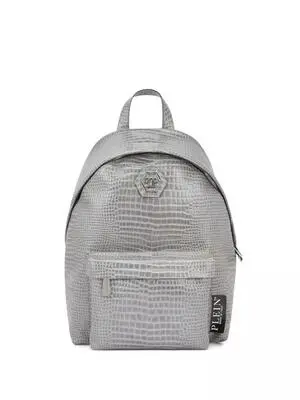 Philipp Plein Top-handle Leather Backpack - Grey