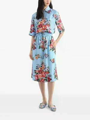Dolce & Gabbana Floral-print Elasticated Midi Skirt