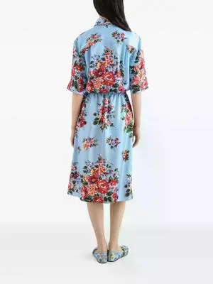 Dolce & Gabbana Floral-print Elasticated Midi Skirt