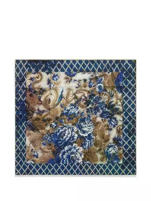 PIERRE-LOUIS MASCIA Aloeuw Floral Geometric Silk Scarf