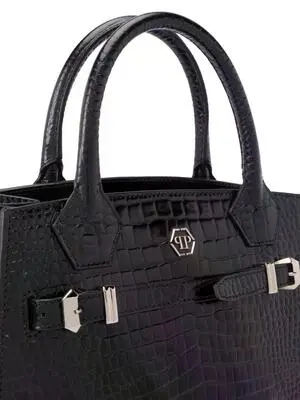 Philipp Plein Small Crocodile-effect Tote Bag - Black