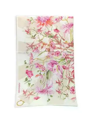 FERRAGAMO Floral Scarf - Neutrals