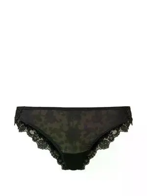 TWINSET Embroidered Tulle Briefs - Black