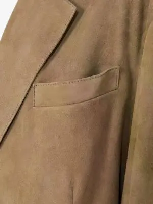 Max Mara Buttoned Leather Jacket