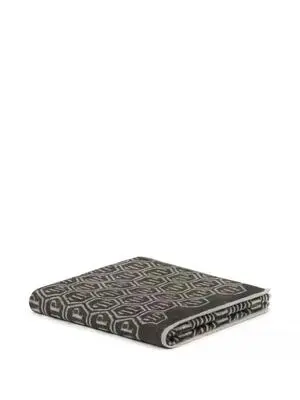 Philipp Plein Geometric-motif Bath Towel - Brown