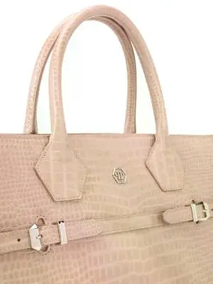 Philipp Plein Crocodile-effect Tote Bag - Neutrals