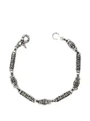 AMAL GUESSOUS Engraved Chain Necklace - Silver