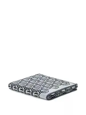 Philipp Plein Geometric-pattern Bath Towel - White