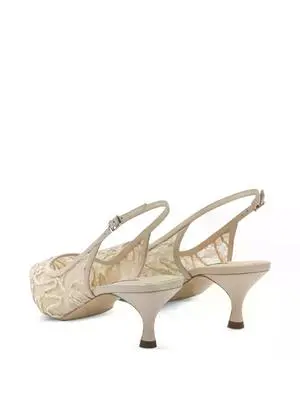 Casadei Lace Slingback Pumps