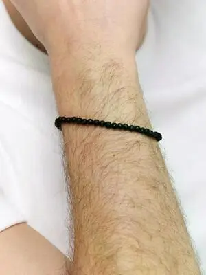 Mateo 4mm Lava Rock Bracelet - Black
