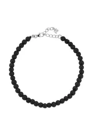 Mateo Mateo 4mm Lava Rock Bracelet Silver
