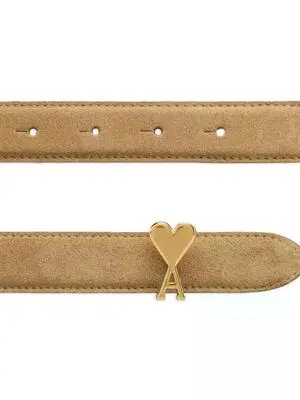 AMI Paris De Coeur Buckle Belt - Neutrals