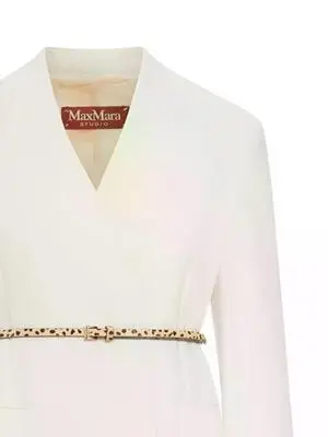 Max Mara Belted V-neck Jacket