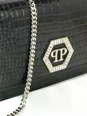 Philipp Plein Logo-detail Chain-strap Clutch - Black